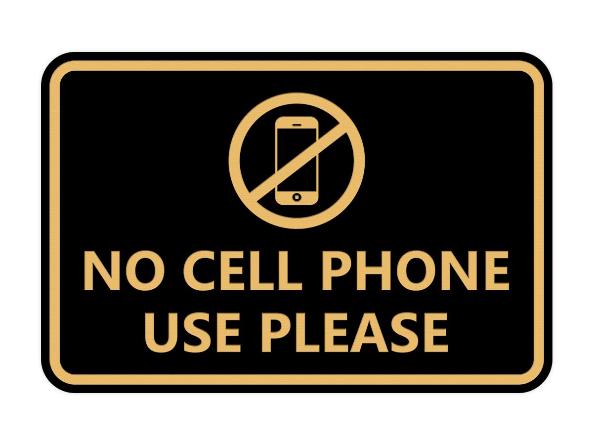 Amazon.com : Signs ByLITA Classic Framed No Cell Phone Use Please ...