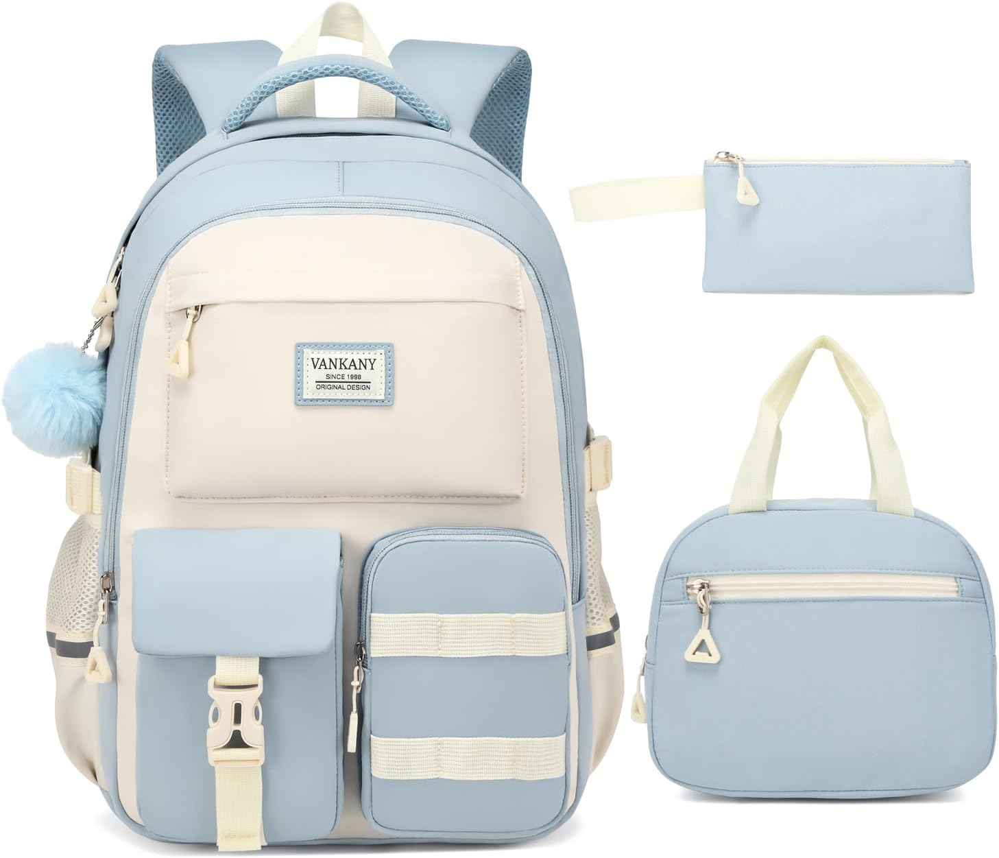 Amazon.com | Girls Backpack for School, Cute School Bag with Lunch Box ...