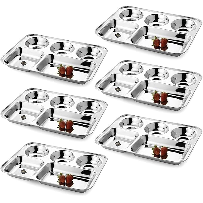 Buy THE CHEFYARD STORE Stainless Steel 5 in1 / Bhojan Thali/Dinner ...