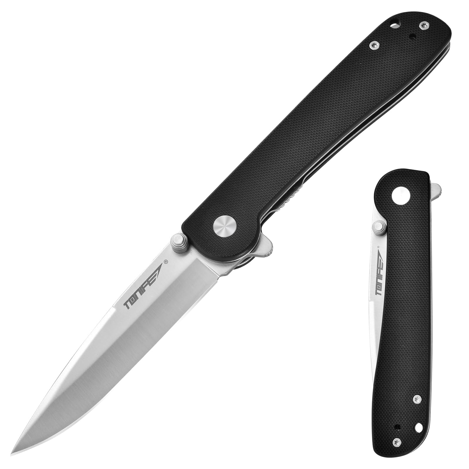 Amazon.com : TONIFE GuidingStar Pocket Folding Knife with Pocket Clip ...