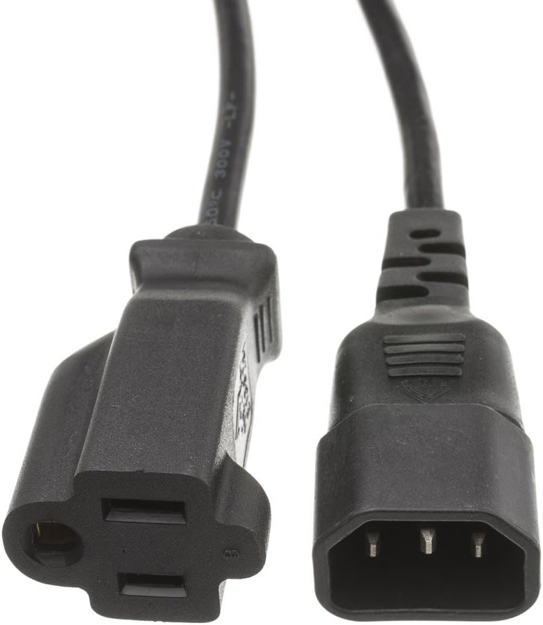 Amazon.com: CableWholesale 1 feet Computer/Monitor Power Cord Adapter ...