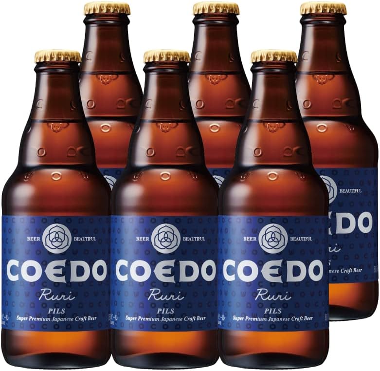 Amazon.co.jp: COEDO コエドビール 瑠璃 333ml瓶 6本セット : 食品・飲料・お酒
