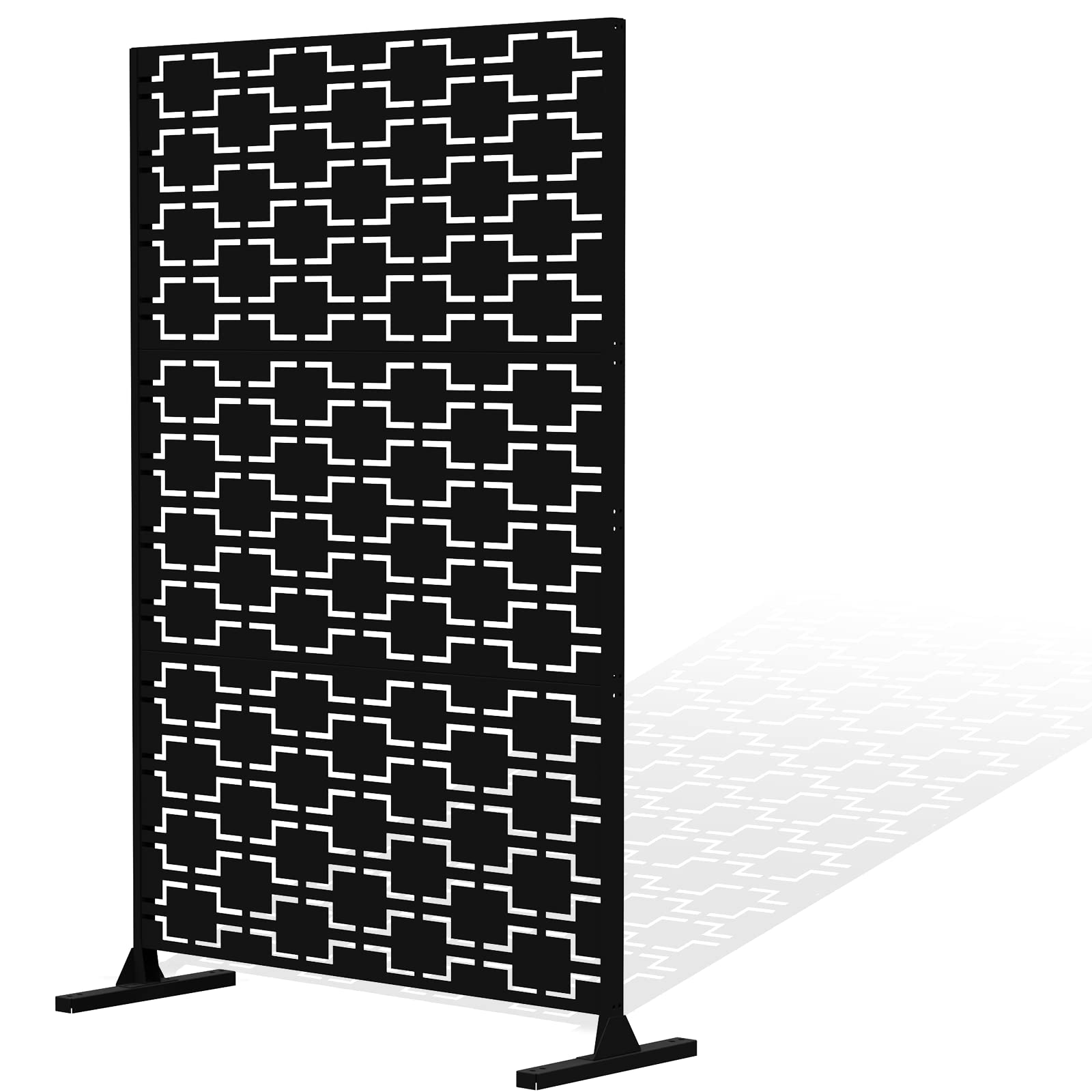 LABROSKIA Outdoor Privacy Screen Metal 6ft X 4ft Freestanding