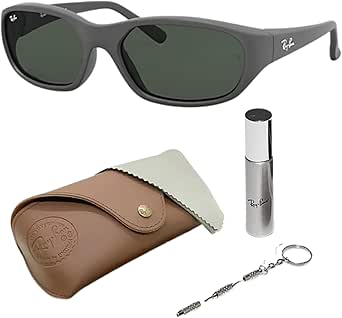 Amazon.com: Ray-Ban RB2016 DADDY-O Sunglasses with Matte Rubber Black ...