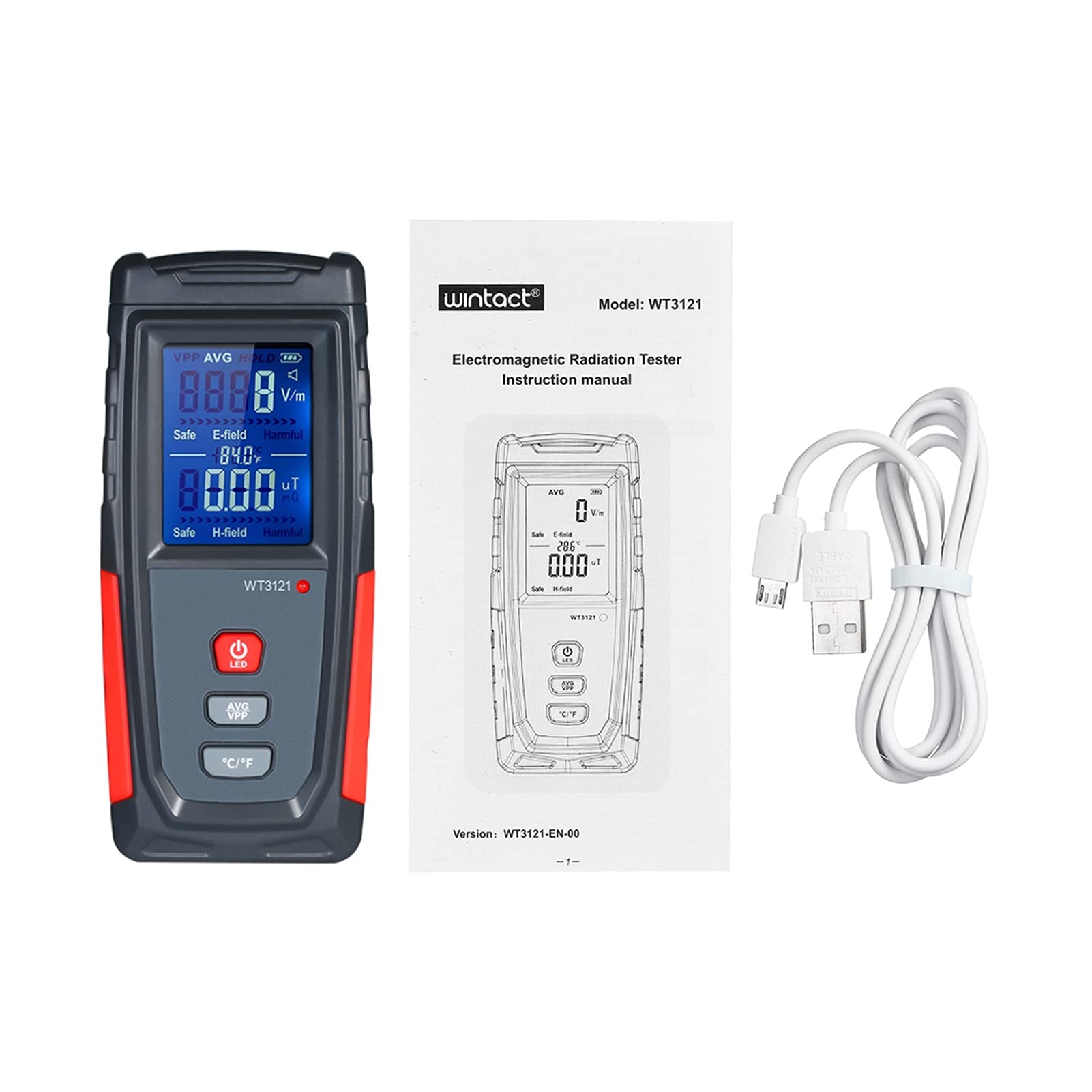 Buy YEESEU Electromagnetic Field Radiation Detector Mini Digital LCD ...