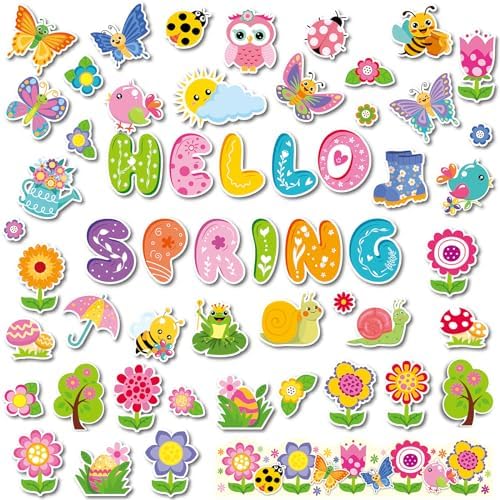 Amazon.com: Spring Bulletin Board Decorations for Classroom - April ...