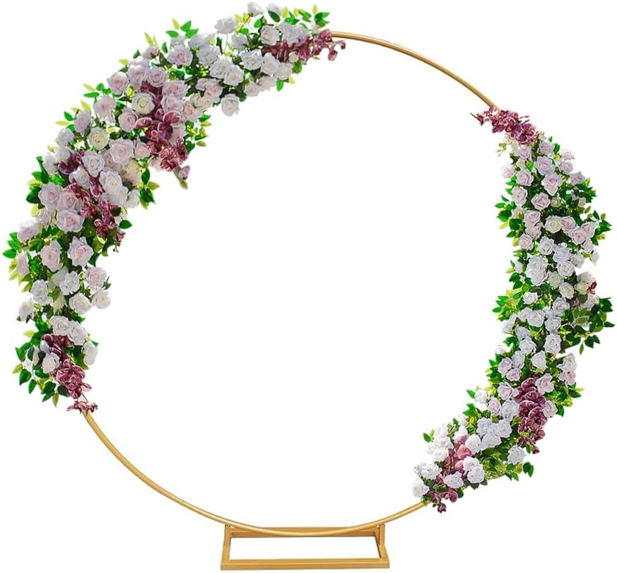 Arco de Globo para Boda 2M Soporte de Fondo para Fiesta, Kit Aro Cuadrado Dorado para Decoración ...