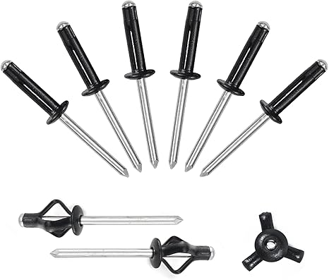 Amazon.com: ALLCLEAN 3/16" x 3/4" Tri-Fold Rivets Assortment - 60Pcs ...