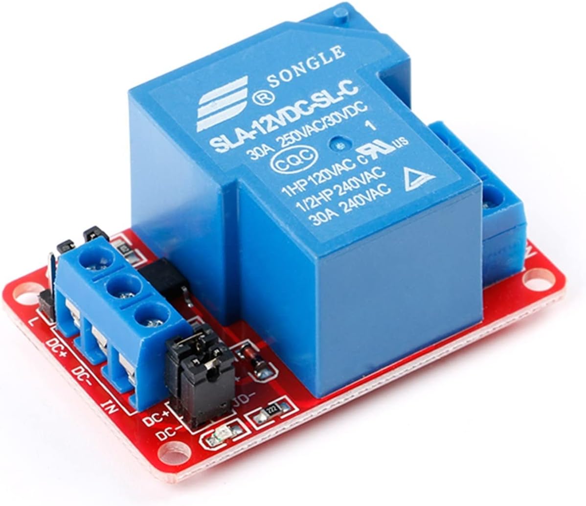 Amazon.com: DC 5V 12V 24V 30A High Power 1 Channel Relay Module with ...