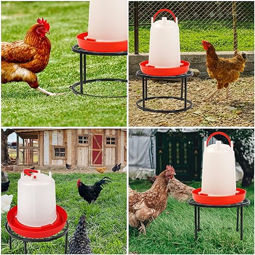 Snapklik.com : 2Pcs Metal Stand For Chicken Feeder Waterer,Chicken ...