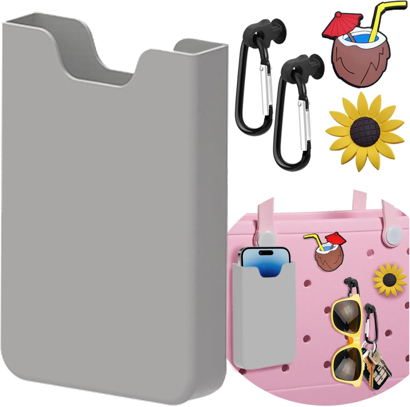 Amazon.com: TOPTHY Phone Holder for Bogg Bag, Silicone Cell Phone ...