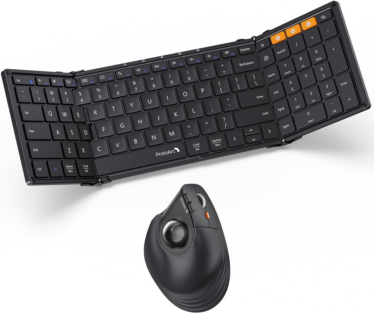 Amazon.com: ProtoArc XK01 Foldable Bluetooth Keyboard with Numeric ...