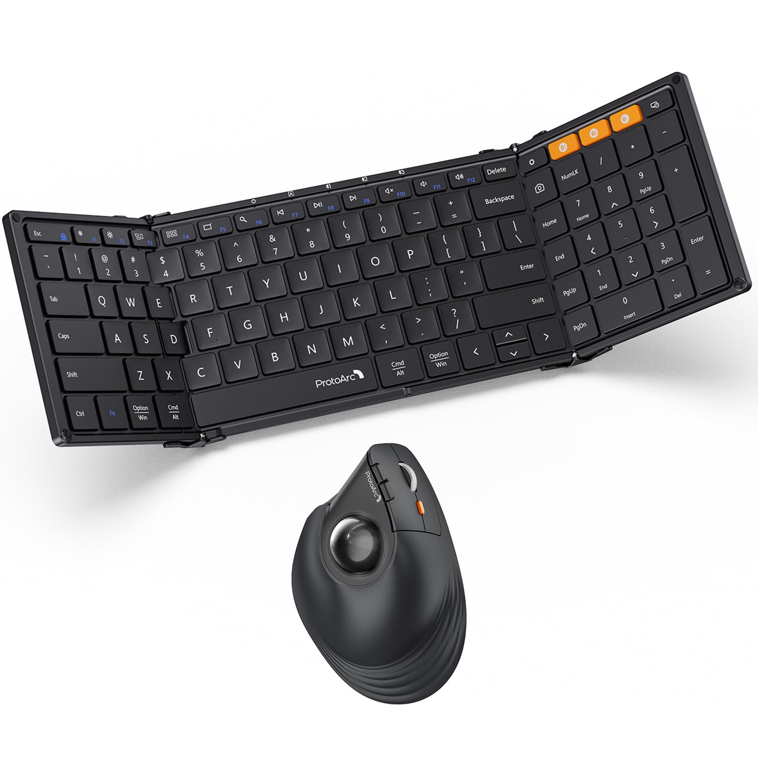 Amazon.com: ProtoArc XK01 Foldable Bluetooth Keyboard with Numeric ...