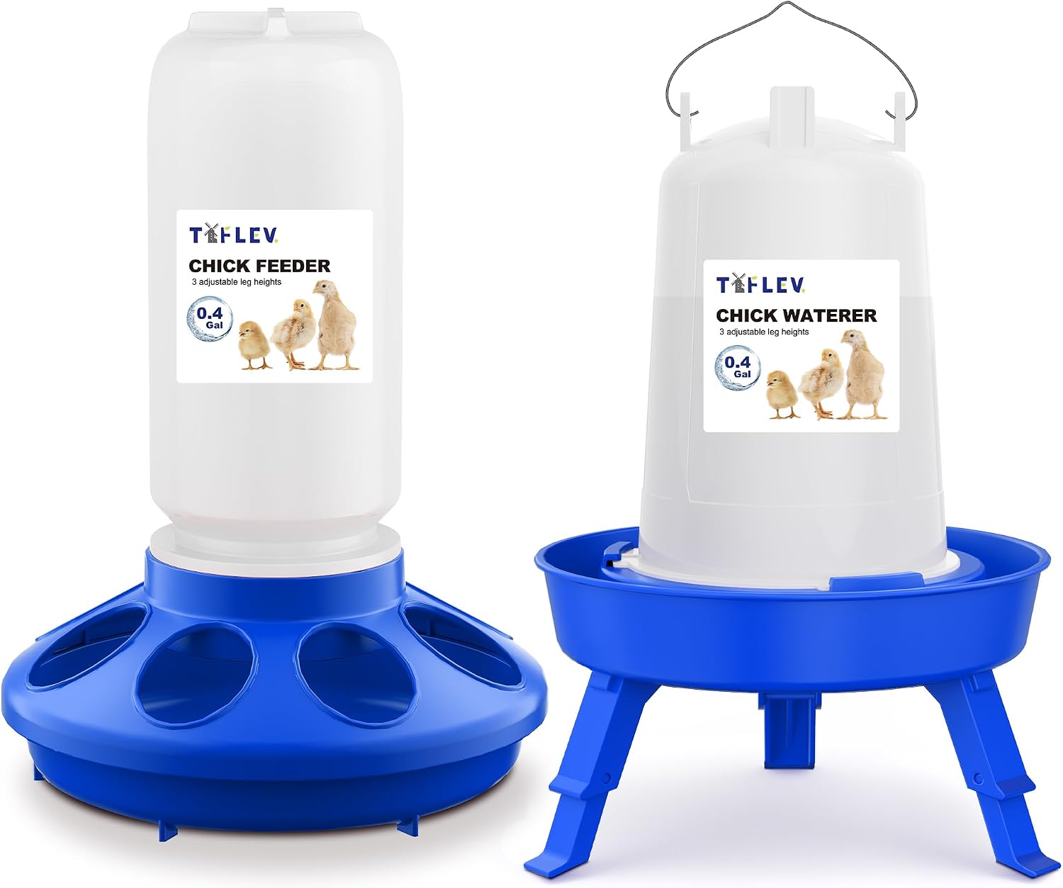 Amazon.com: Tiflev Baby Chick Feeder and Waterer Set with Adjustable ...