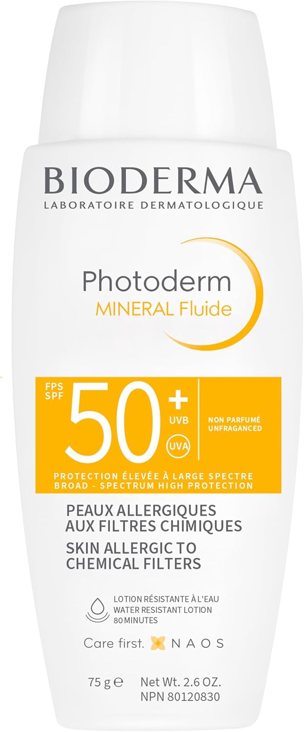 Bioderma Photoderm Mineral Fluide SPF 50+ Ultra-Light Mineral Sunscreen ...