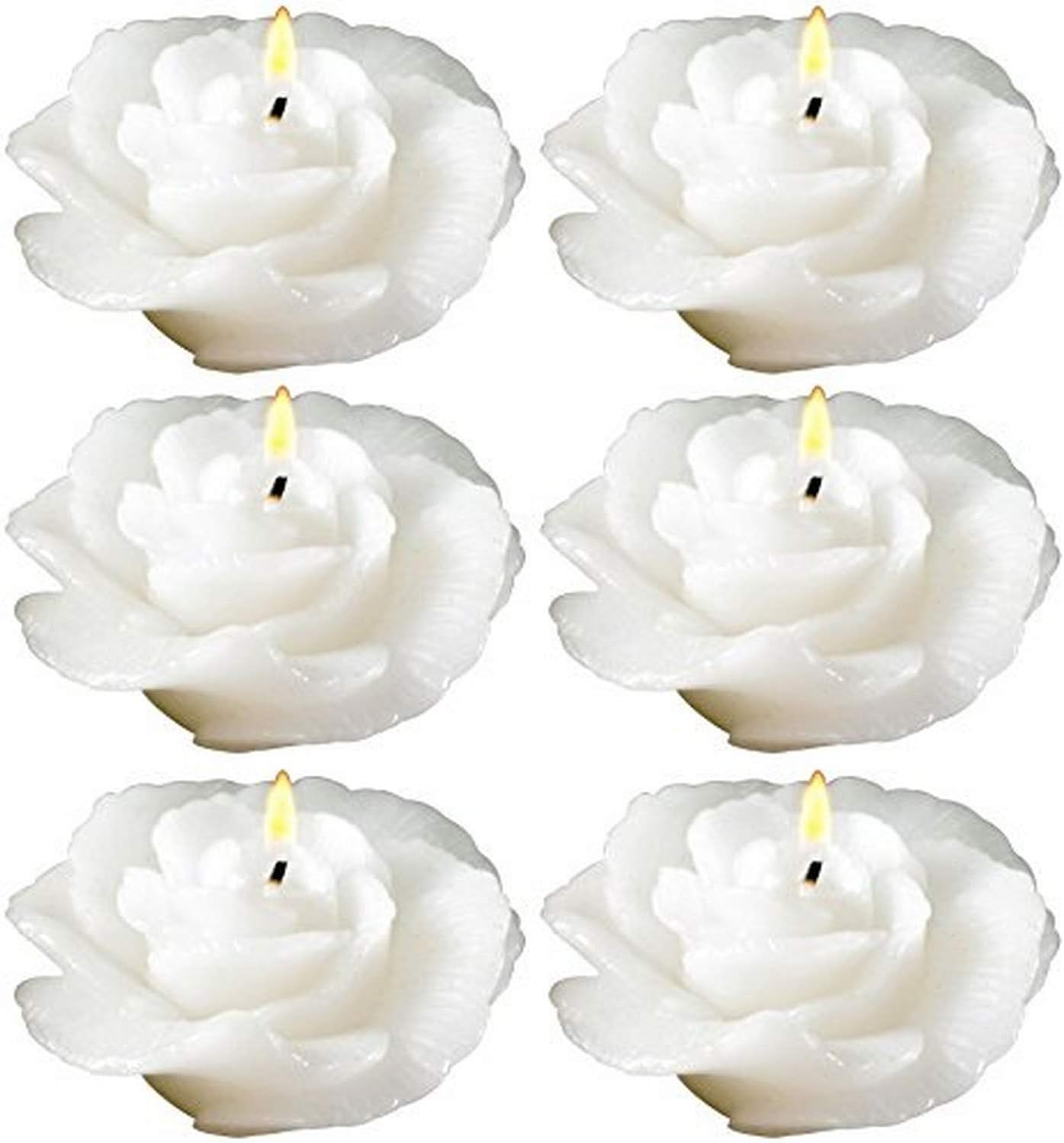 Amazon.com: Roowest 3 Pcs Flower Shape Trendy Candles Floral Shaped ...
