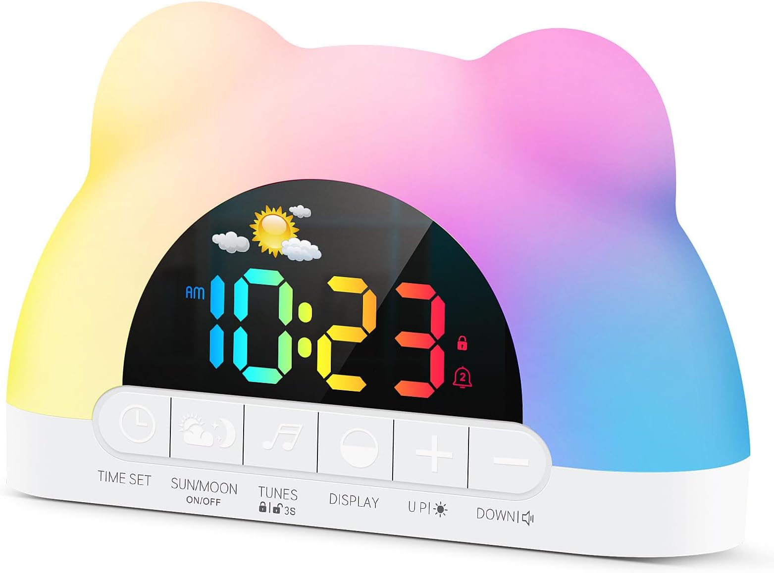 Weiqiao® Unicorn Digital Alarm Clock for Girls Night Light LED Cube ...