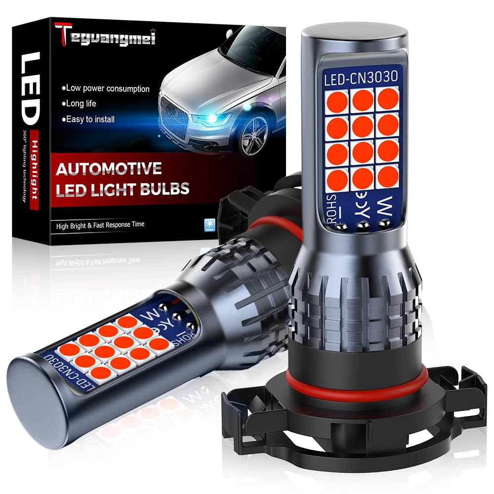 Snapklik.com : PSX24W 2504 LED Fog Light Bulbs, 3500LM 12-24V 24LED ...