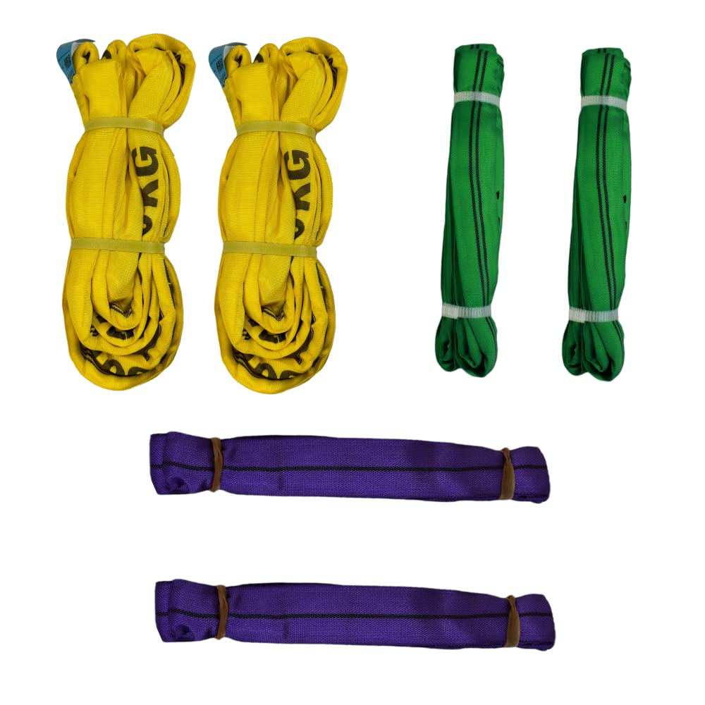 Rundschlingen Set 6tlg 1t 2t 3t Tragfähigkeit I Kranschlinge I ...