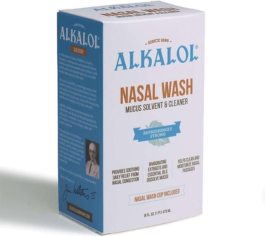 Buy Alkalol - A Natural Soothing Nasal Wash, menthol, 2 Piece Set 1 ...