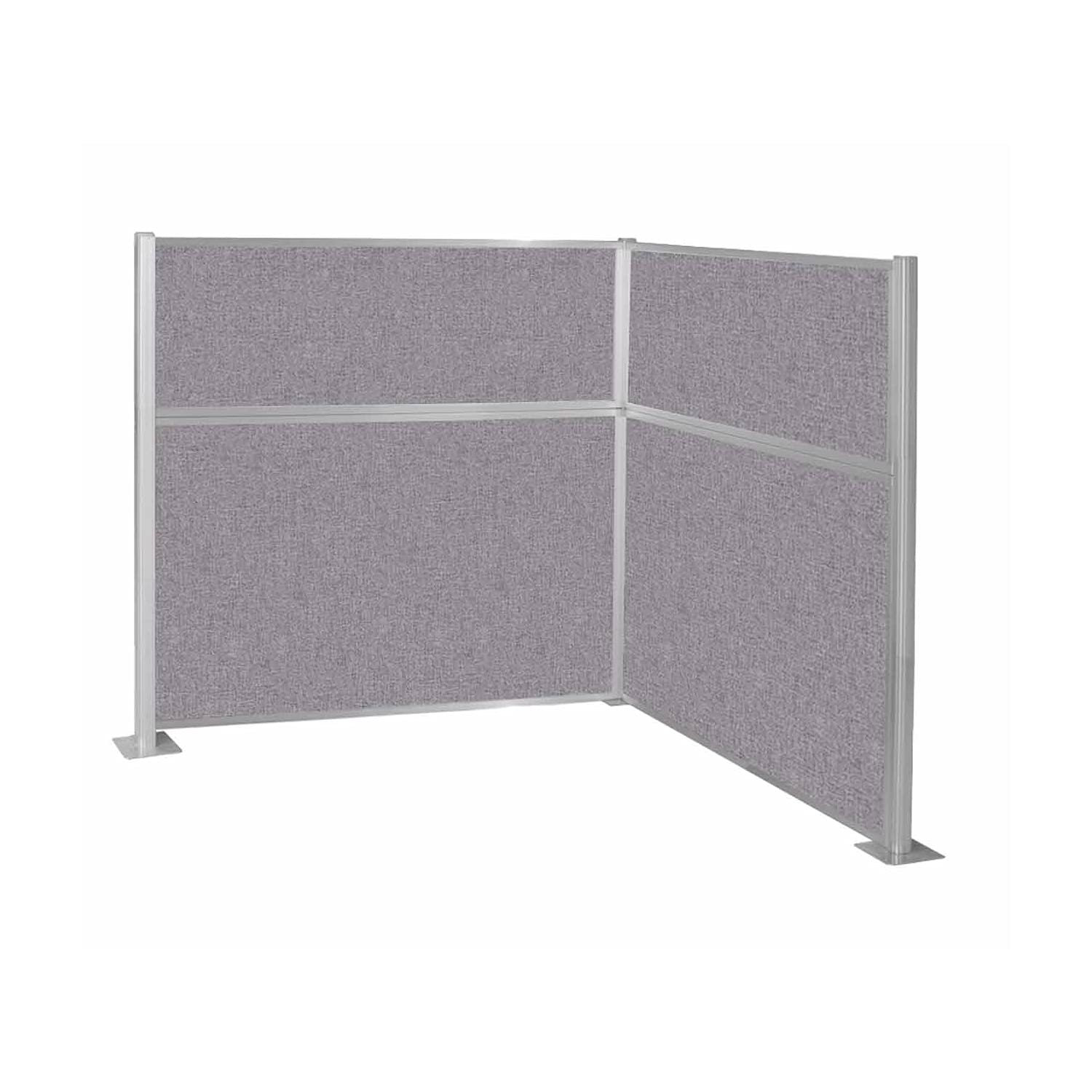 Buy VERSARE Hush Panel Cubicle Kit “L” Shape Cloud Gray 6' x 6' L-Build ...