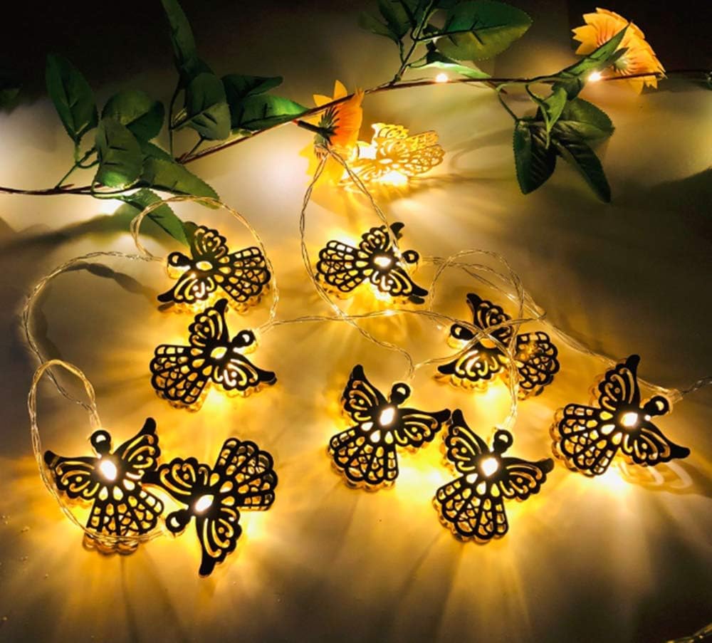 Amazon.com : EONLYX Rose Gold Metal String Lights, 3M 20 LEDs Angel ...