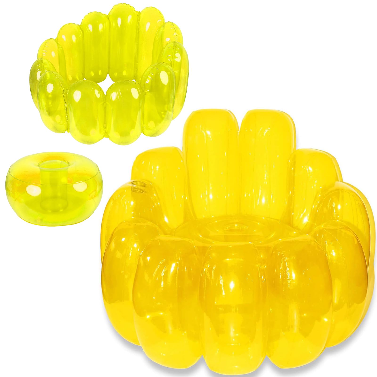 Amazon.com: amusediy Jelly Inflatable Blow Up Chair, Indoor Outdoor ...