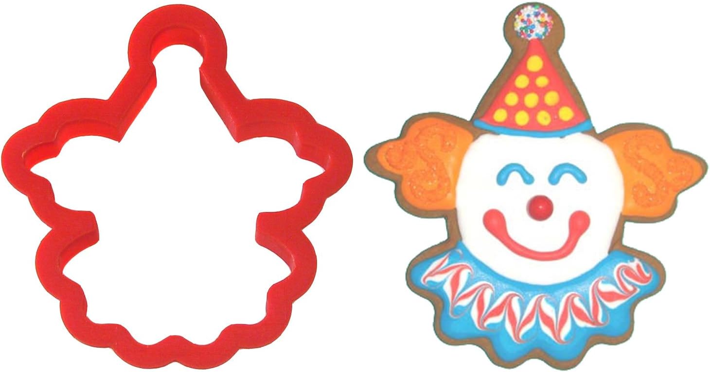 Amazon.com: CookieCutterCom Brand Clown Face Cookie Cutter 3.75 inch ...