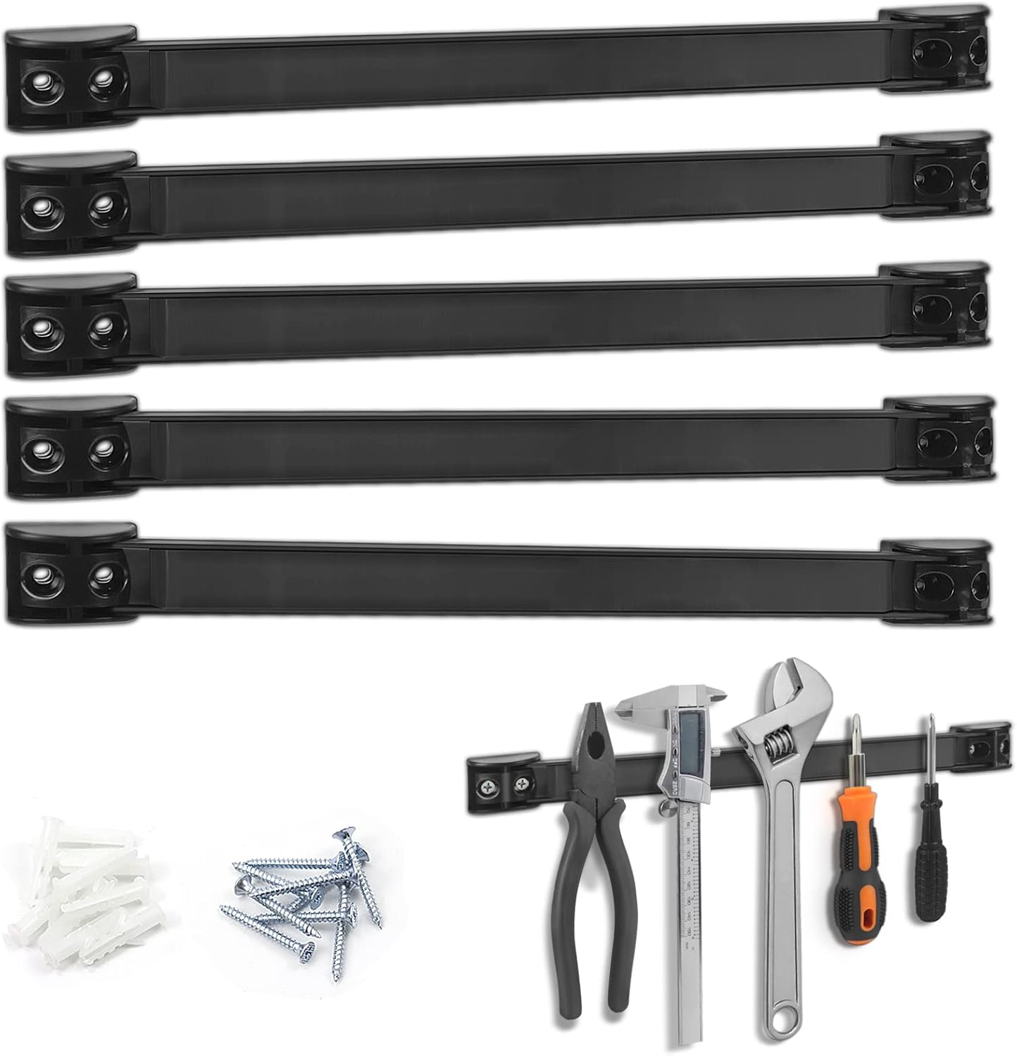 Amazon.com: SDLDEER 5 Pack Magnetic Tool Holder, Magnetic Strips Tool Magnet Bar PVC Coated for ...