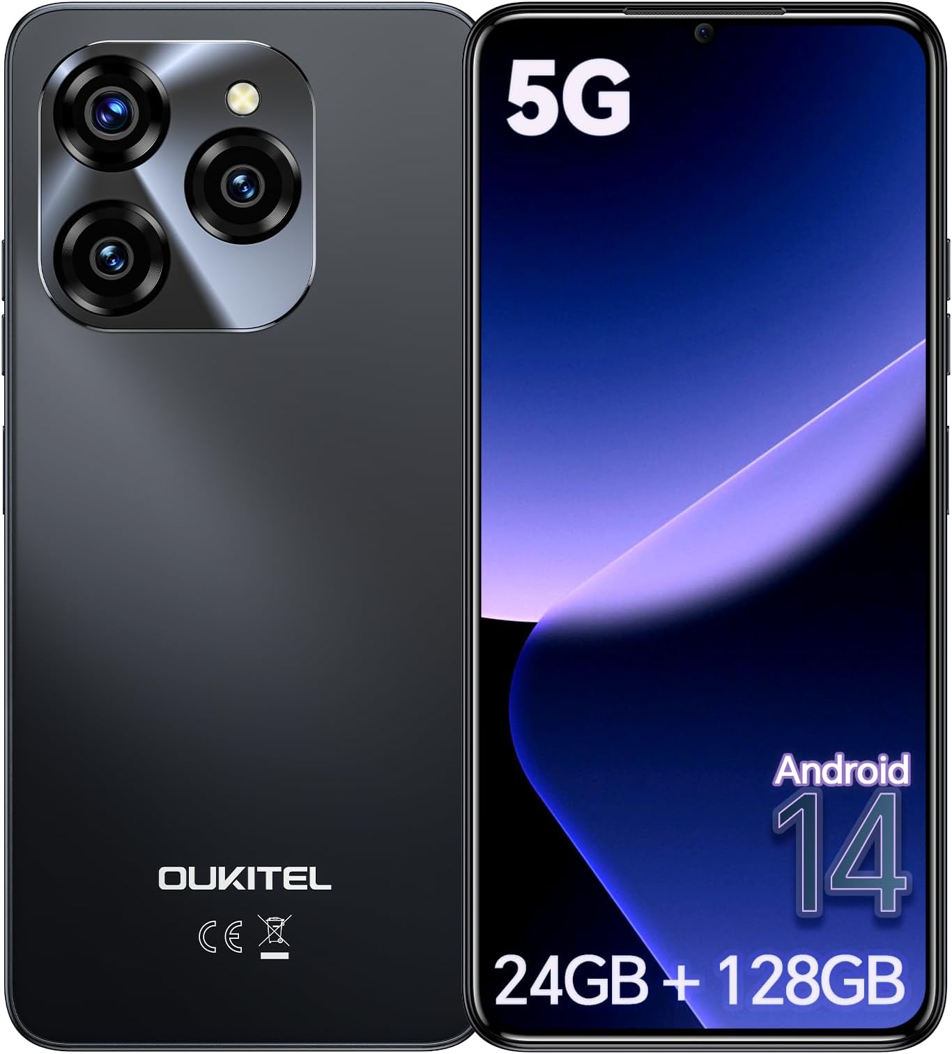 Amazon | OUKITEL C35 SIMフリー スマホ 本体 Android 13 スマホ 24GB RAM+256GB ROM 1TB拡張可能 6.56" HD+大画面 ...