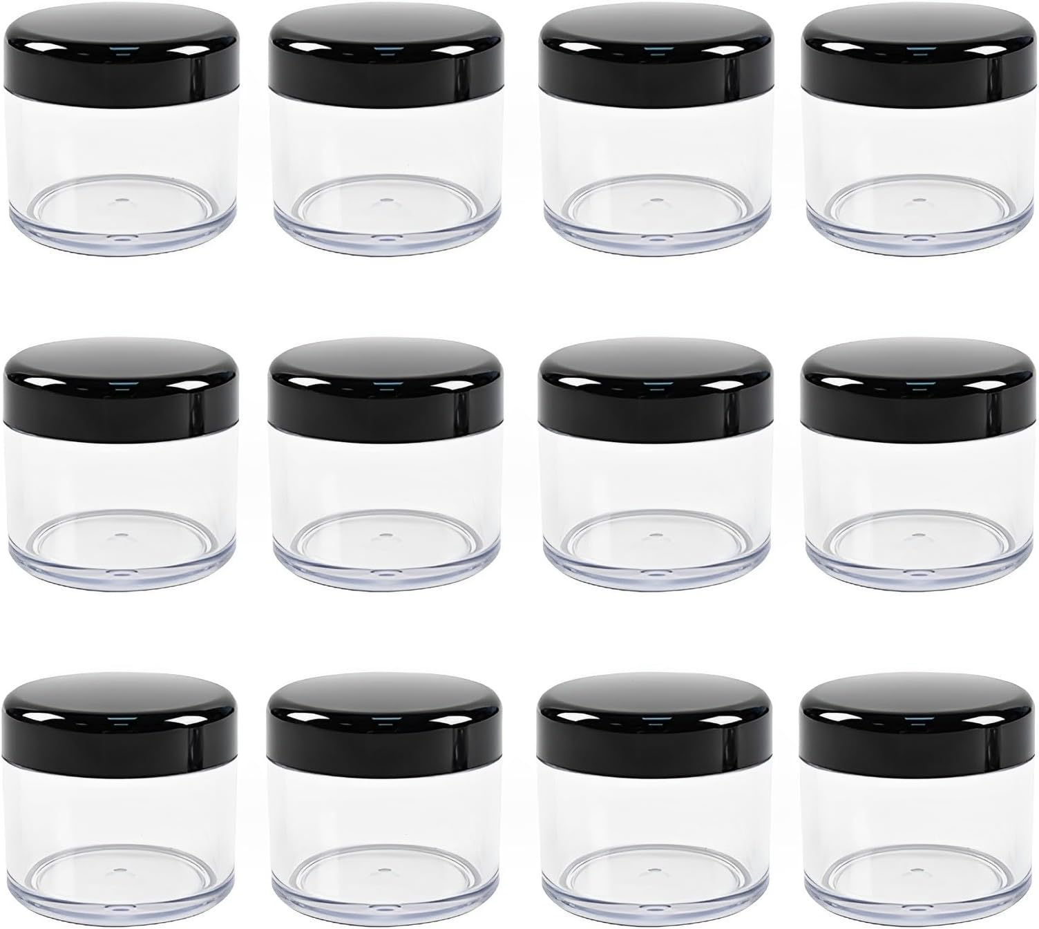 Amazon.com: MotBach 50PCS 10g Empty Sample Containers with Black Lids ...