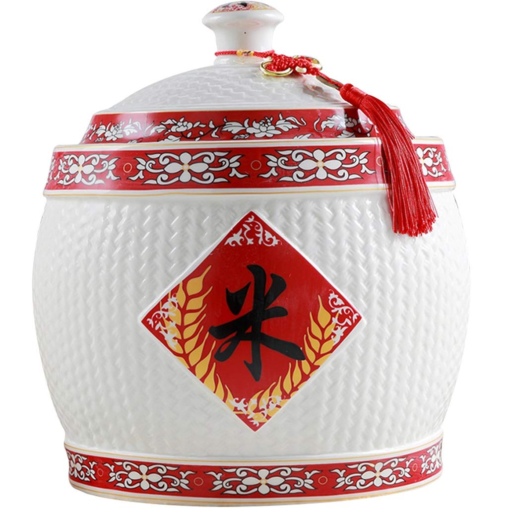 Amazon.com: DXYLFFF Classic Food Dispensers Ceramic Rice Bucket with ...