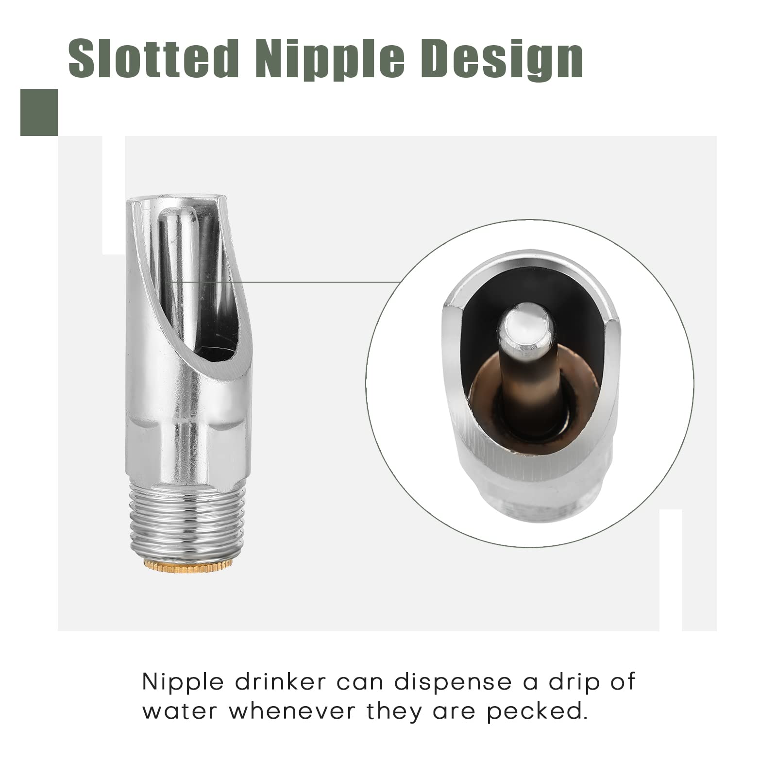 Snapklik.com : Pig Nipple Water Drinker Pack Of 15 Automatic 1/2" NPT ...