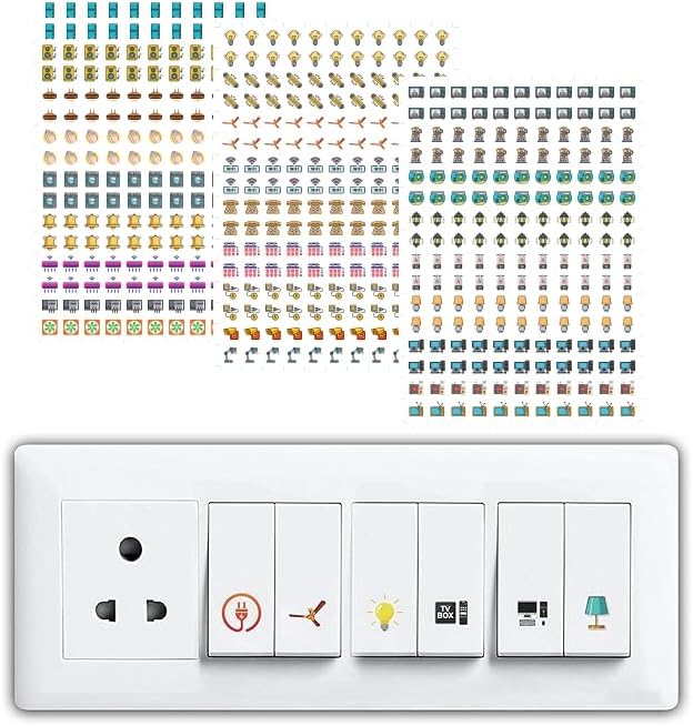 eTHIQUEE Switch Board Transparent Stickers for Home & Office - 486 pcs ...