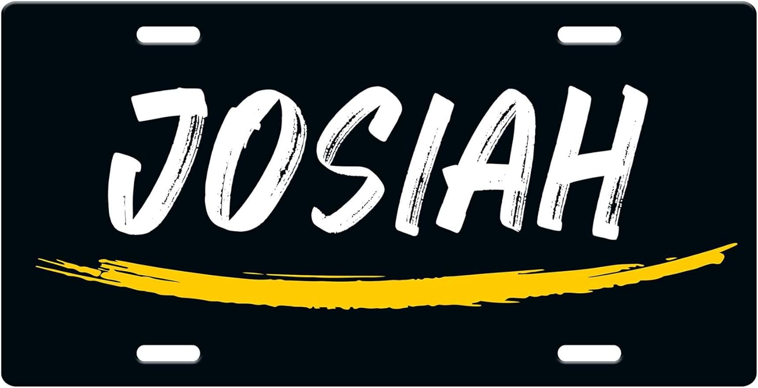 Amazon.com: Makoroni - Josiah Male and Boys Name Des#1 Aluminum Car ...