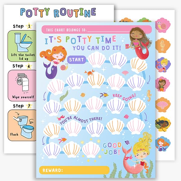 Amazon.com: Potty Training Rewards for Toddlers Girl - Mermaids ...