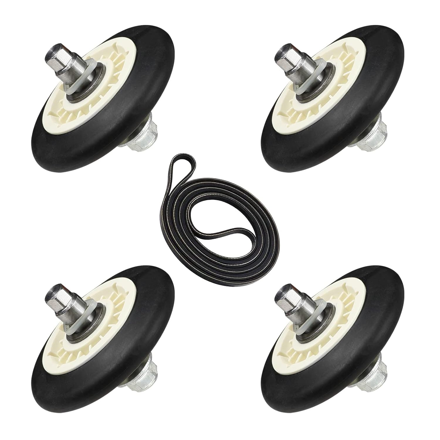 Amazon.com: WE03X10016 Dryer Roller Kit 4Pcs, WE12X10020 Dryer Belt ...