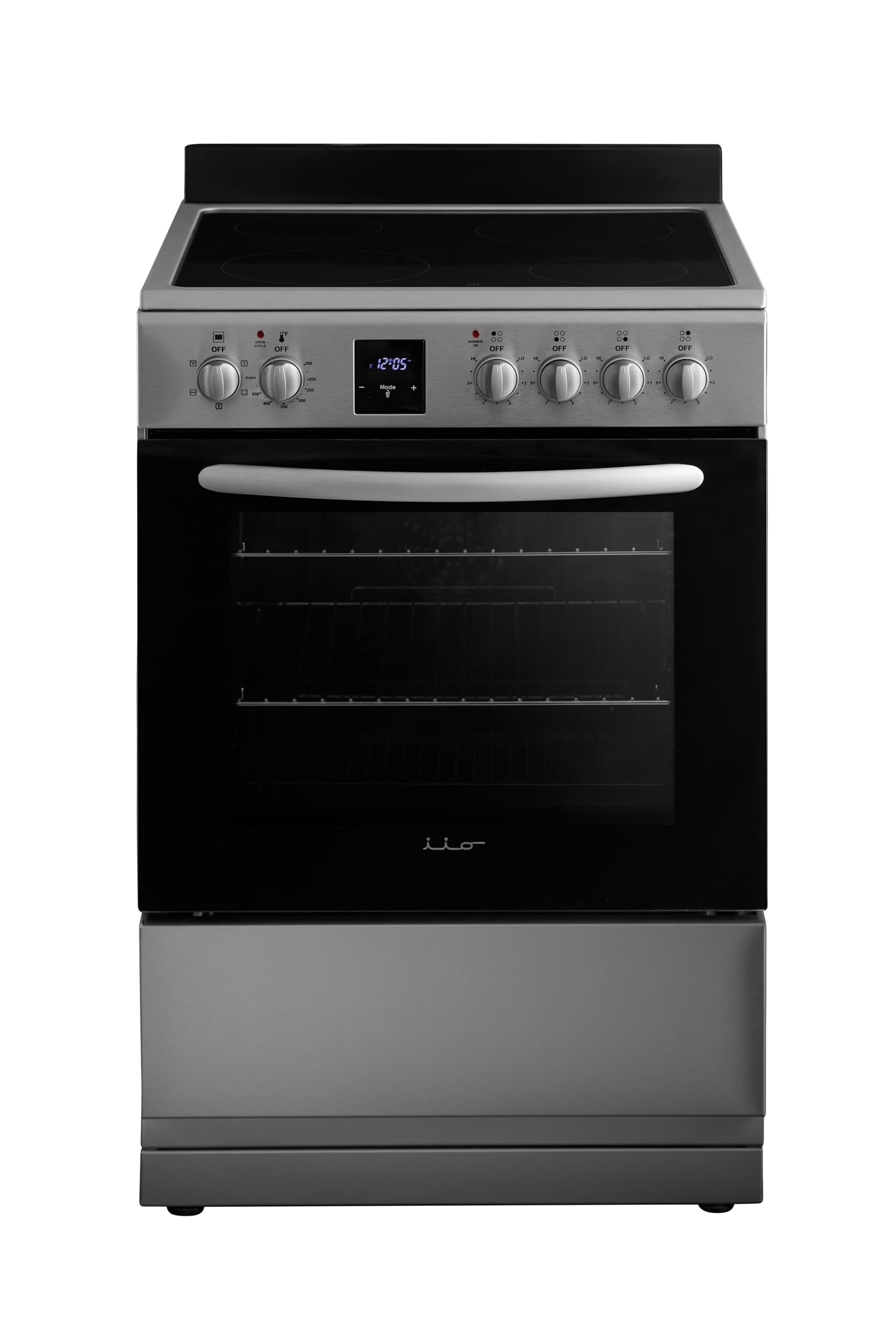 iio 24 inch Electric Stove iER-244SS, Oven Range with Triple Lined Door ...