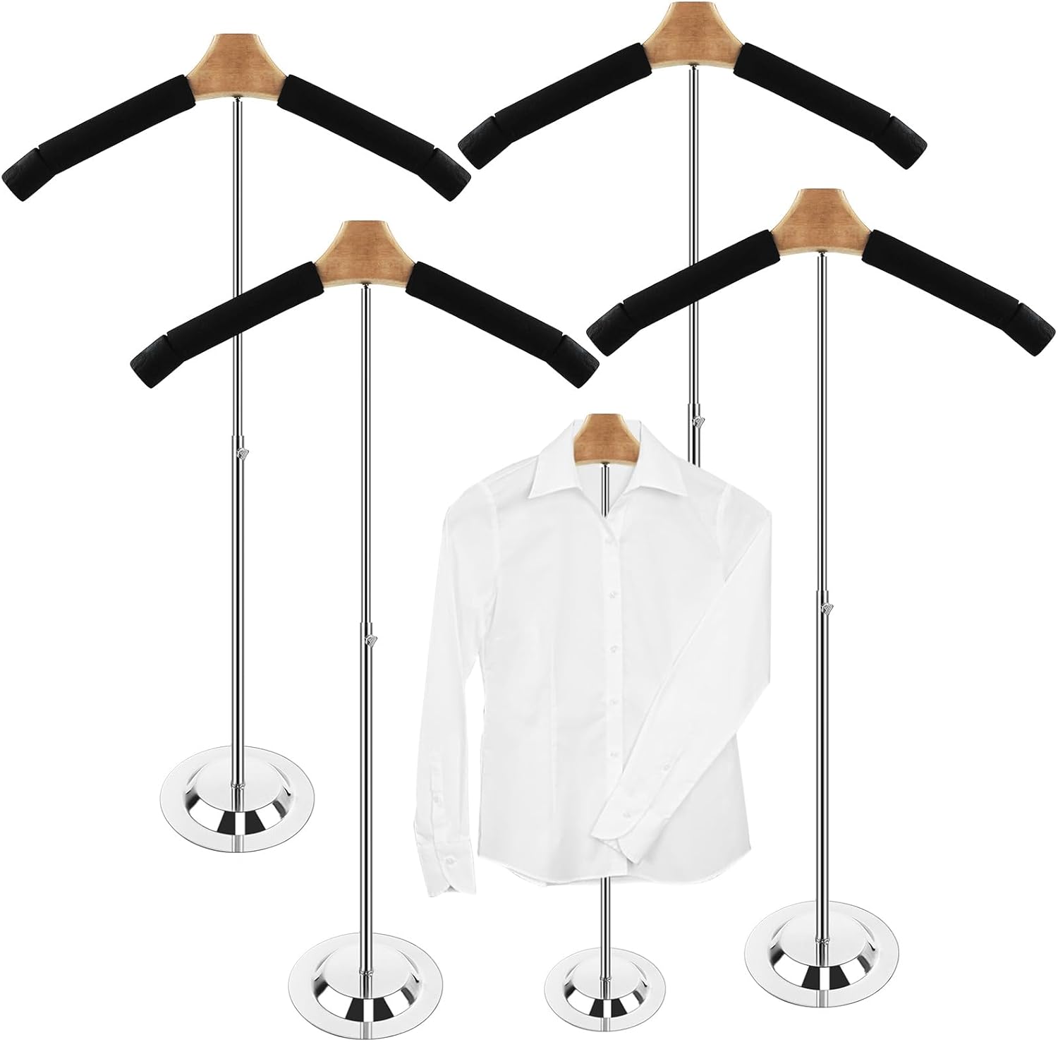 Amazon.com: Hlimior 4 Pack Adjustable T Shirt Display Flexible Shoulder ...