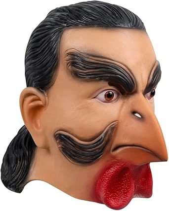 Amazon.com: KLEOAD Rooster Mask Old Man Head Latex Mask Realistic ...