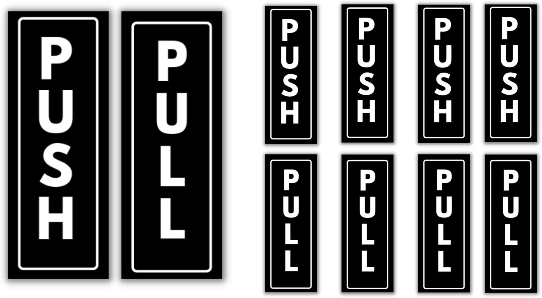 Amazon.com : iSYFIX Push Pull Stickers Sign – 2 pack 5x2 inch ...