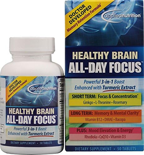 Amazon.com: Applied Nutrition Healthy Brain All-Day Focus - 50 Tablets ...