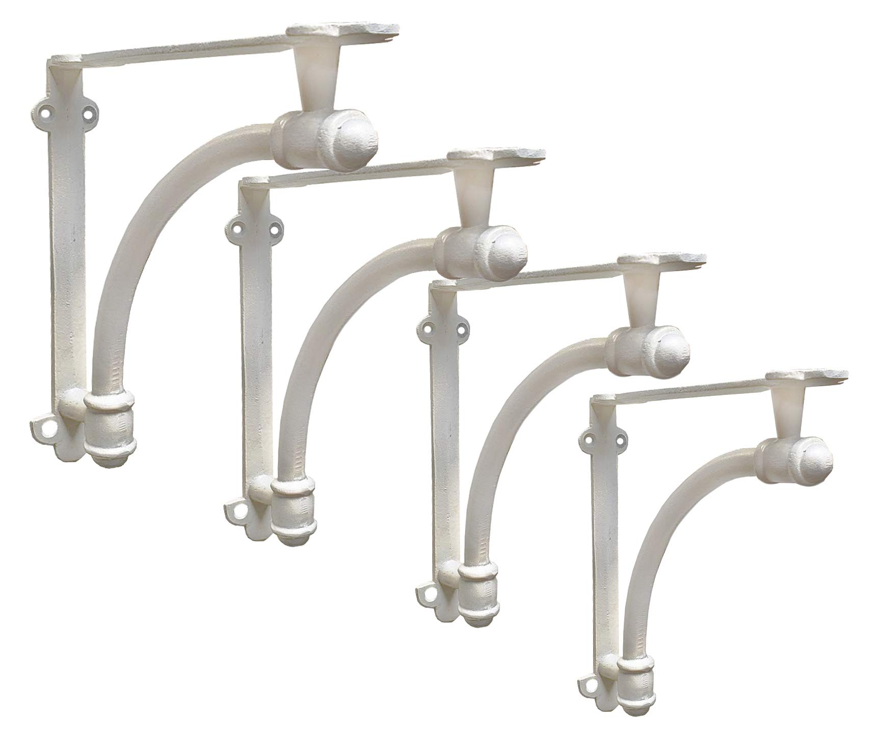 NACH Half Round Wall Mount Shelf Brackets 6 inch, Decorative Brackets ...