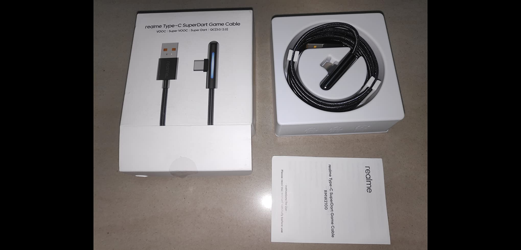 realme 65W SuperDart USB Type C Gaming Cable (Braided, Black) : Amazon ...