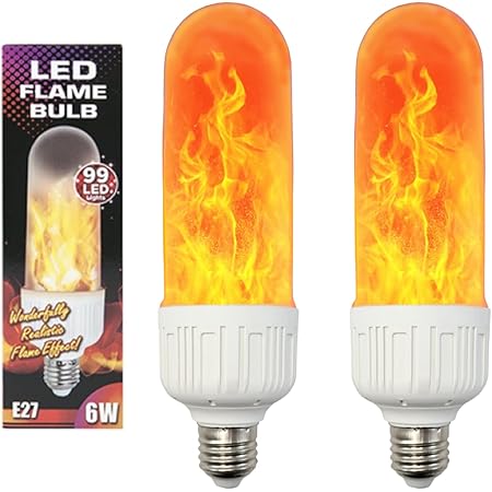 Flame Effect Light Bulbs E27 2W Candle bulb 1000K Warm white 40lm ...
