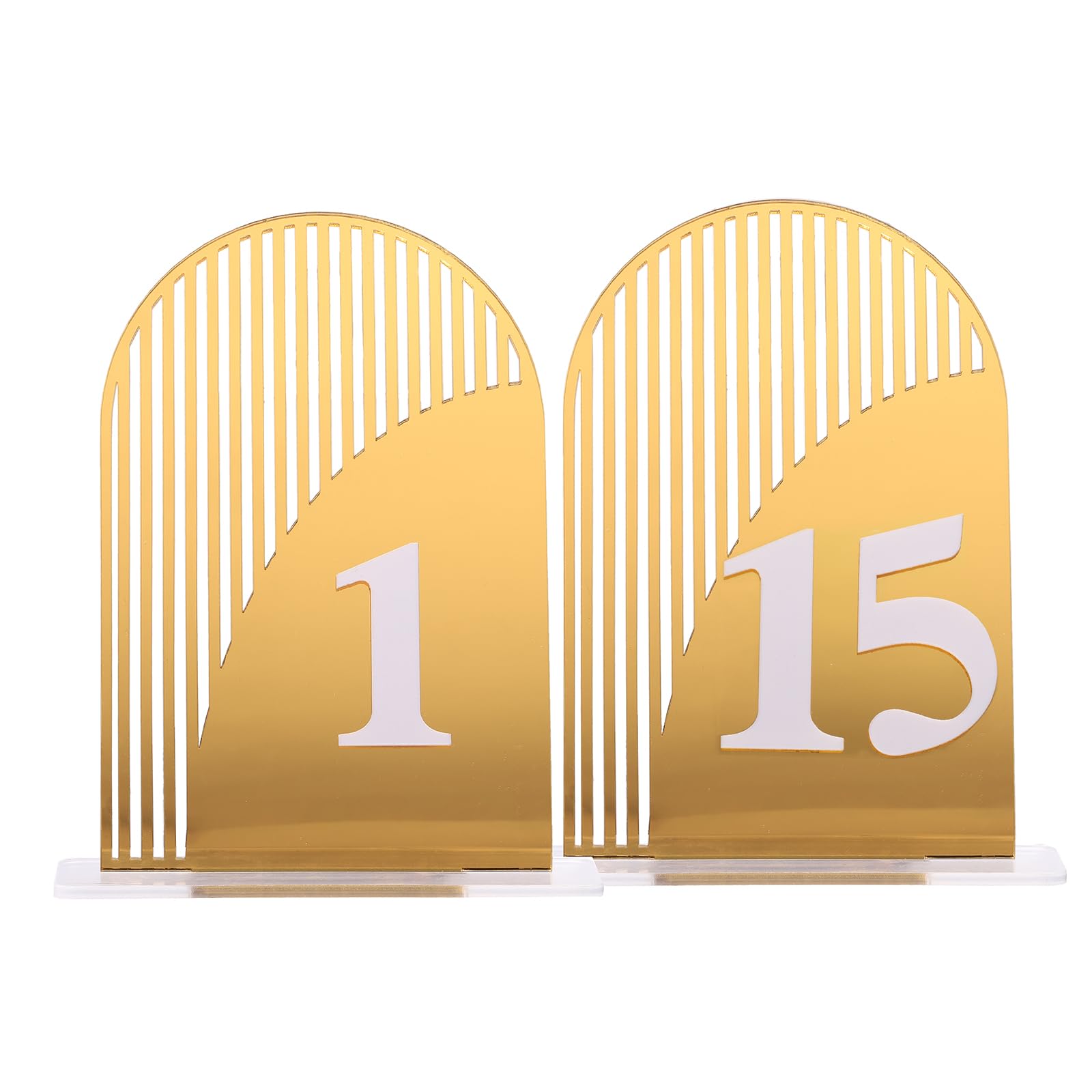 Amazon.com: Sage Nation 15 pcs Gold Arch Wedding Table Numbers, 4x6 ...