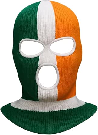 louuuou Irish Balaclava, Tri Colour Striped Face Mask，Breathable Ski ...