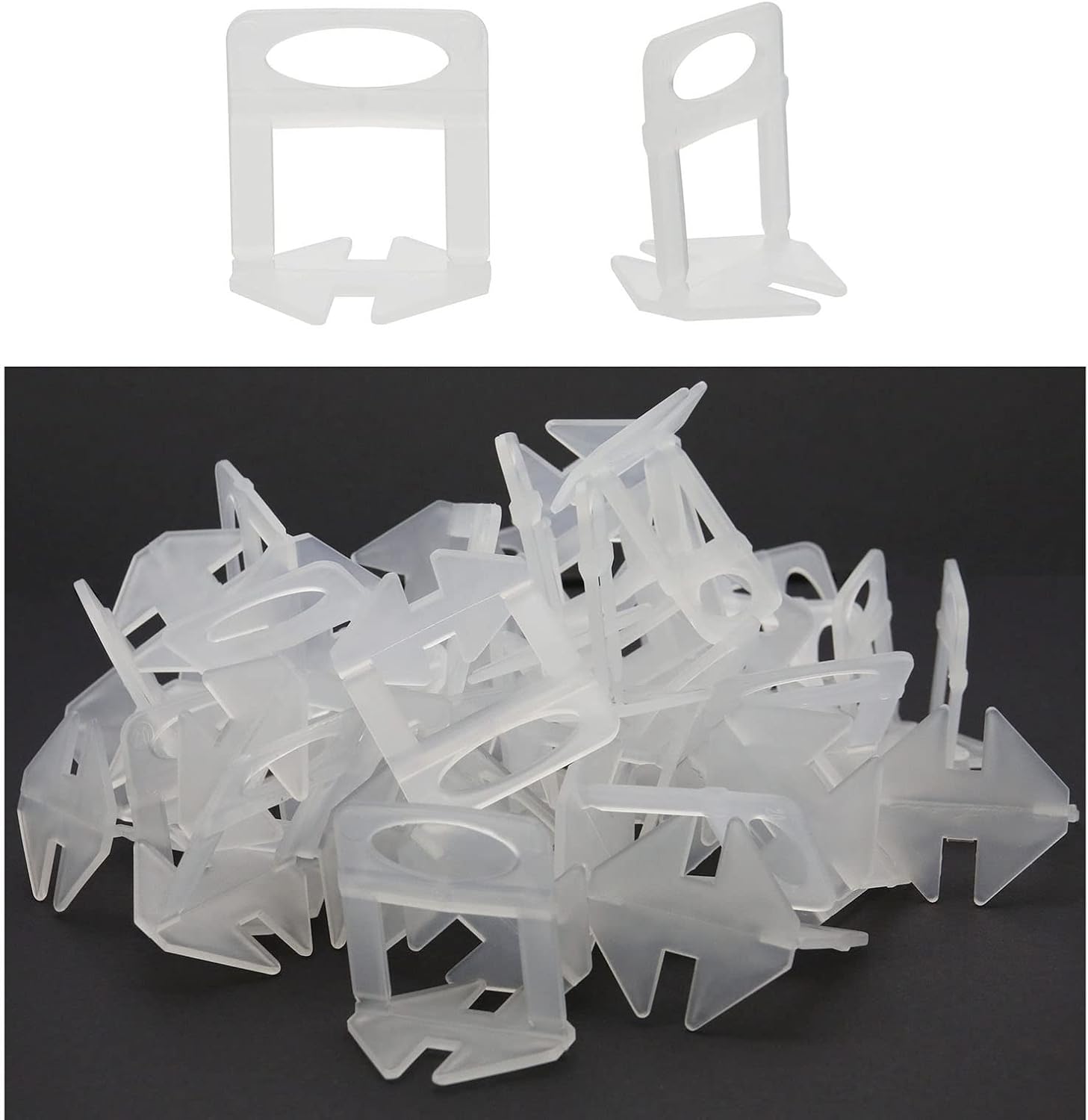 500Pcs 2.5mm Tile Leveling System Spacers Clips for Tile and Stone ...