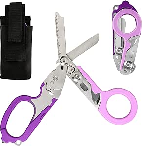 Tioeng Trauma Shears Foldable-6 in 1 Emergency Response Shears with ...