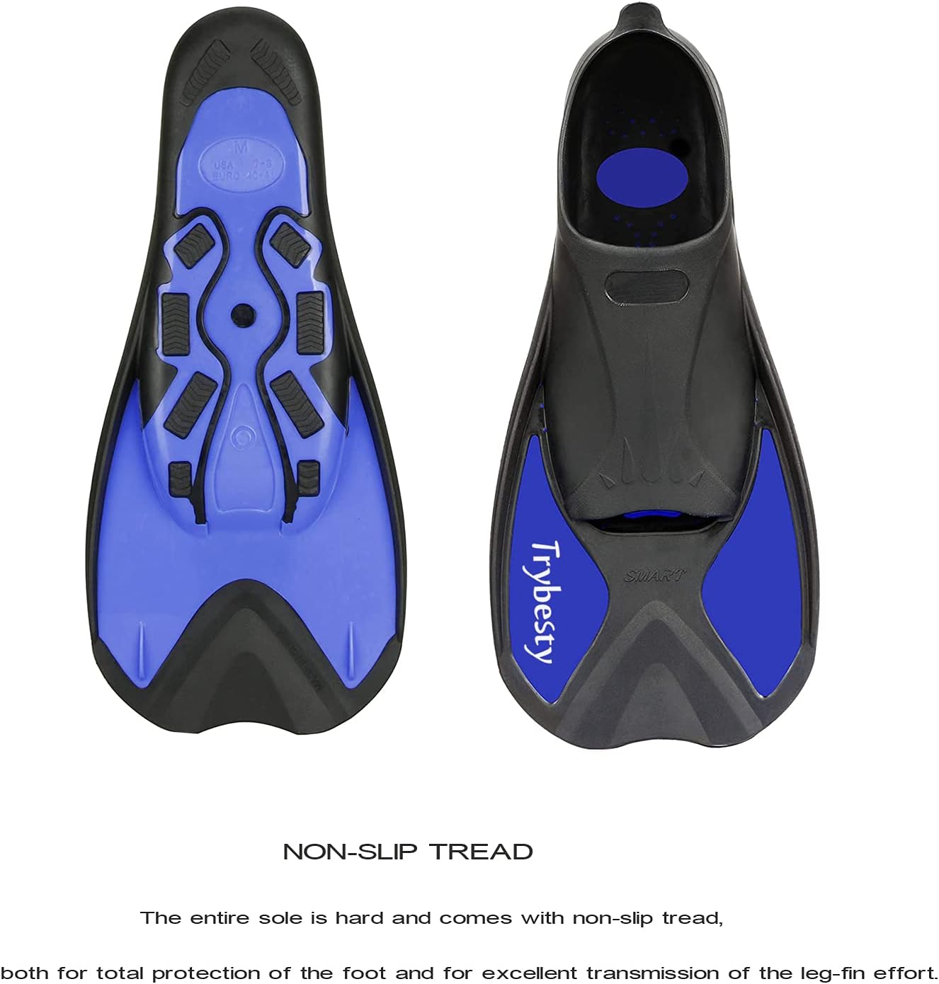 Aletas de natación, aletas cortas de esnórquel, tamaño de viaje, para ...